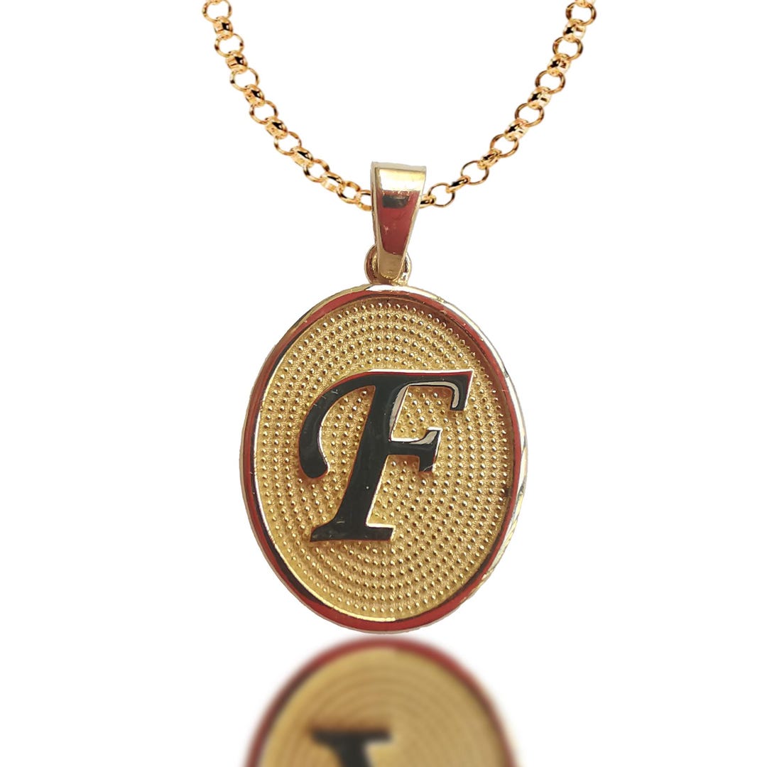 14K Gold Initial Locket Necklace: Diamond Letter Pendant - Etsy
