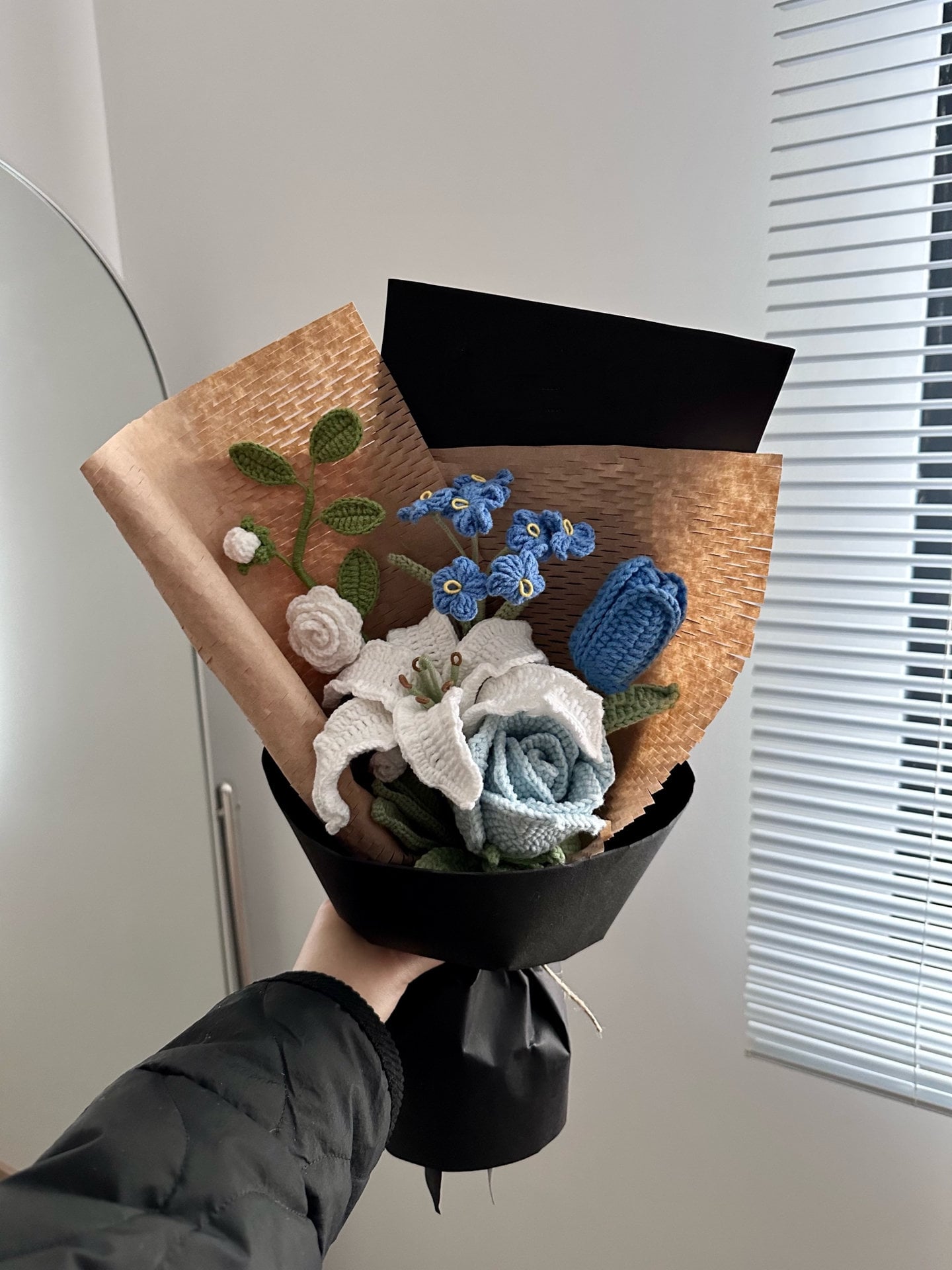 Finished Stunning Crochet Blue Rose Tulip & Lily Bouquet - Etsy