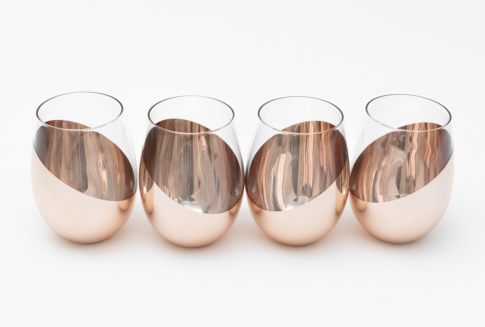 Personalized/custom Stemless Wine Glasses Rose Gold - Etsy