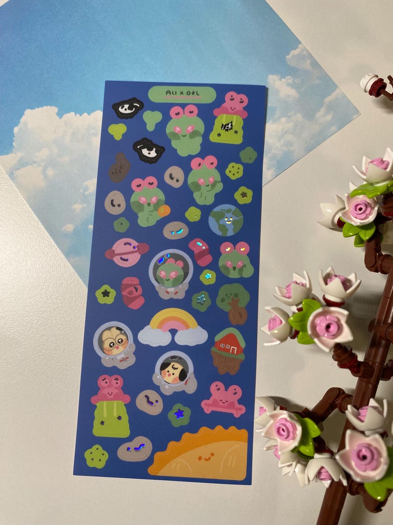 Kawaii Alien Sticker Sheet | Matte Bujo Stickers - Etsy