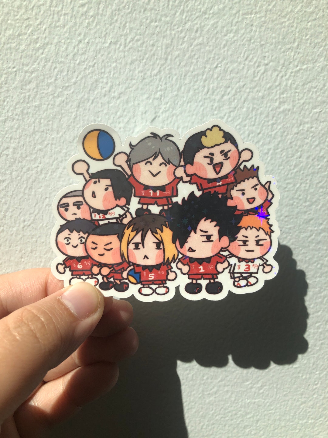 Haikyuu Nekoma Stickers | Star Holo Laminate | Waterproof - Etsy