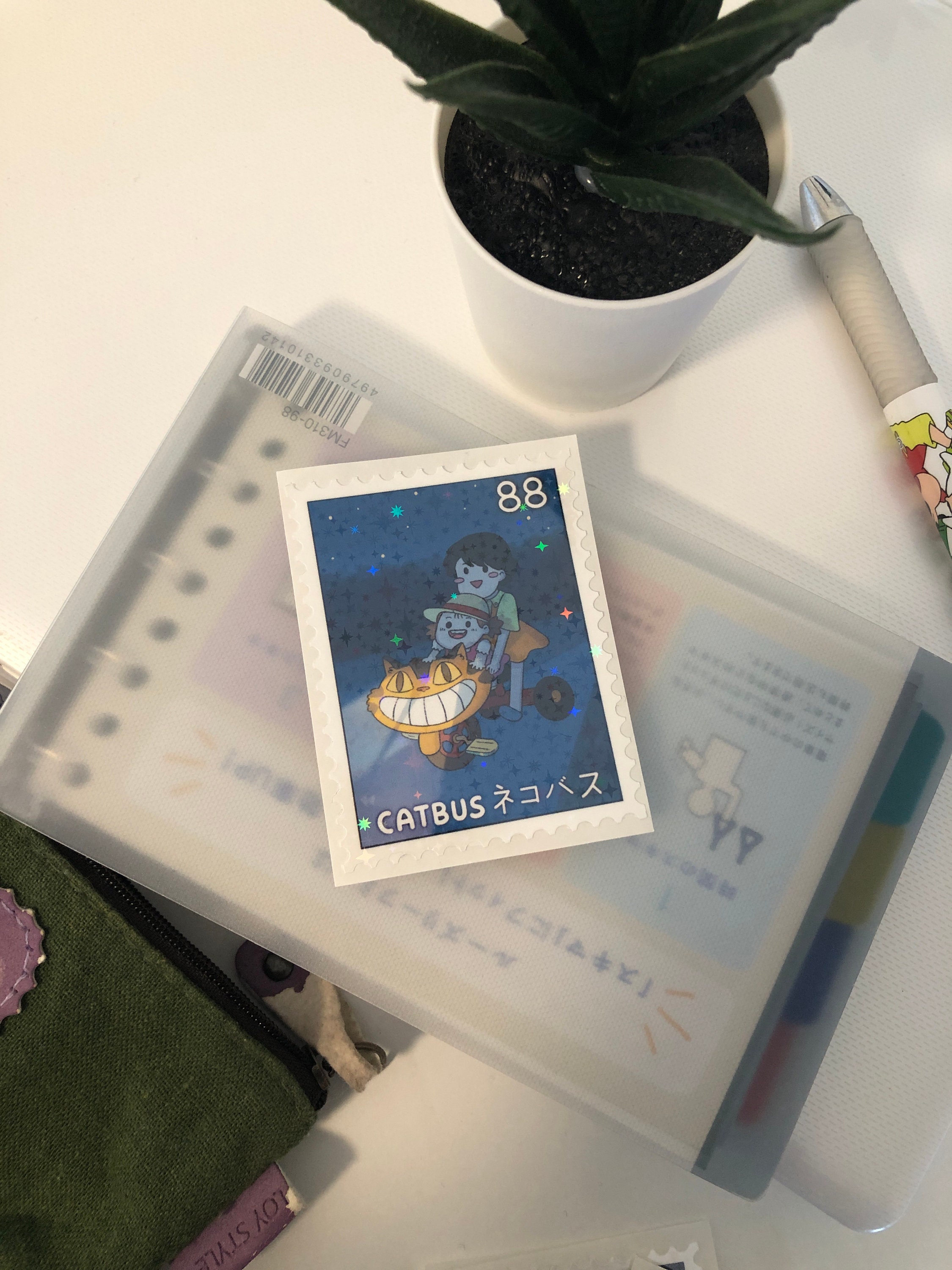 Ghibli Stamp Stickers Star Holographic Anime Stickers Easy to Peel Cute ...