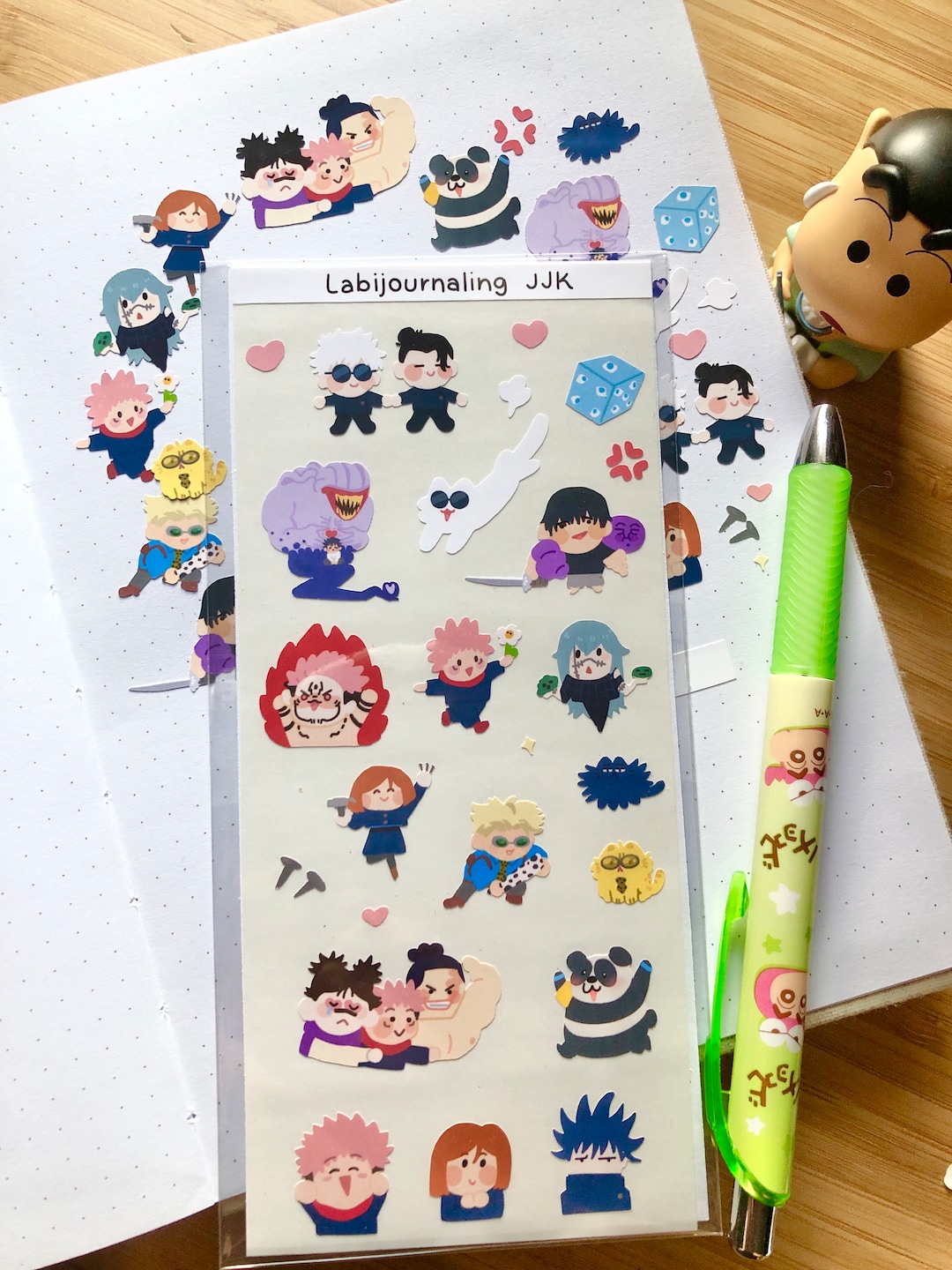 JJK Sticker Sheets | Cute Anime Sorcerer Stickers | Matte Bullet ...