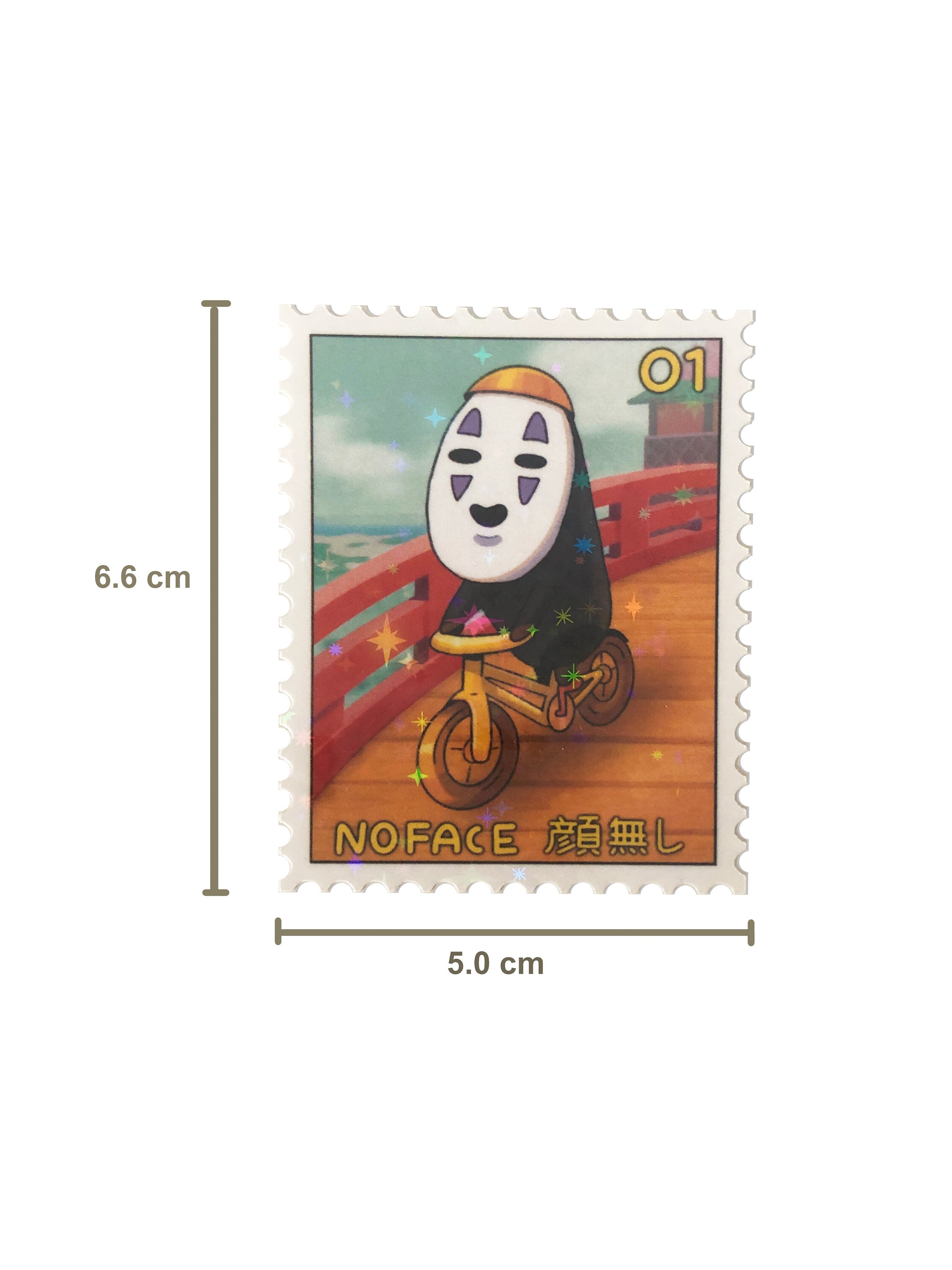 Ghibli Stamp Stickers Star Holographic Anime Stickers Easy to Peel Cute ...