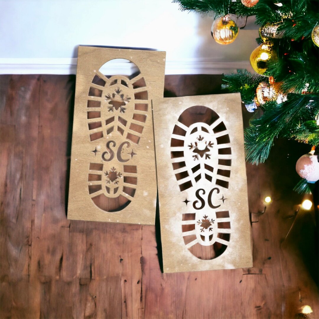 Santa Boot Stencil - Etsy