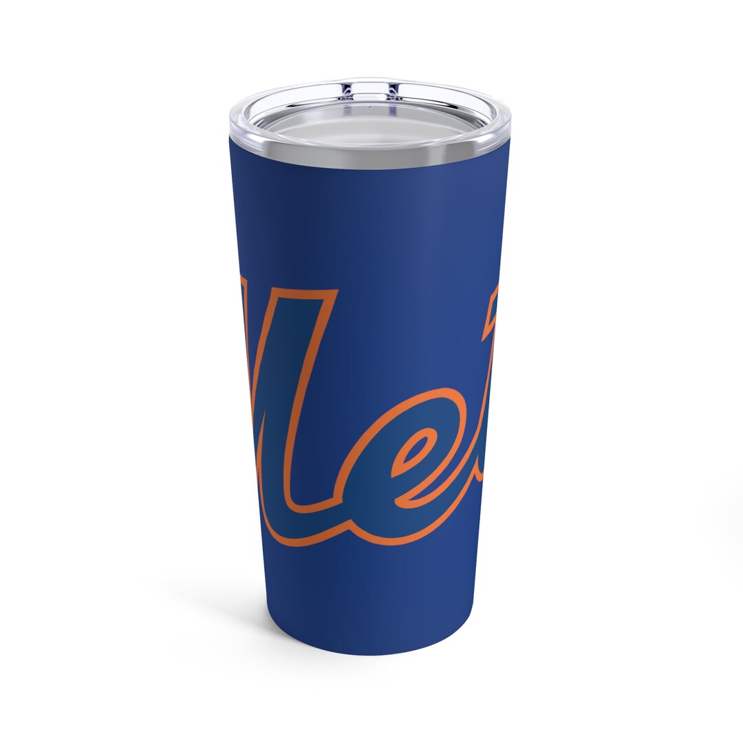 NY Mets Logo 20oz Drink Tumbler MLB Fan Gear, Stylish On-the-go ...