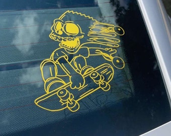 Bart Simpson Decal - Etsy UK