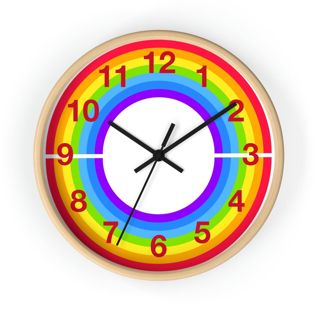 Pride, Wall Clock, Rainbow, Home Decor, Lgbtq, Gay, Lesbian, Queer ...