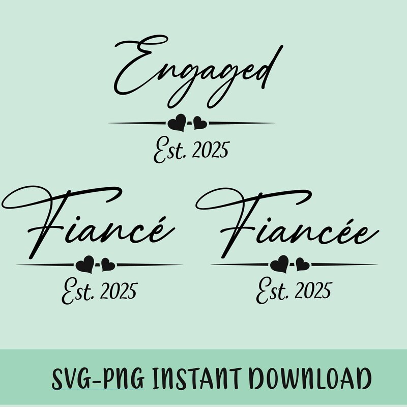 Engaged Svg - Etsy