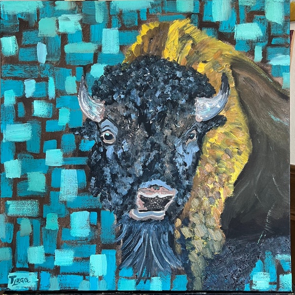 Buffalo Original Oil Painting - Etsy