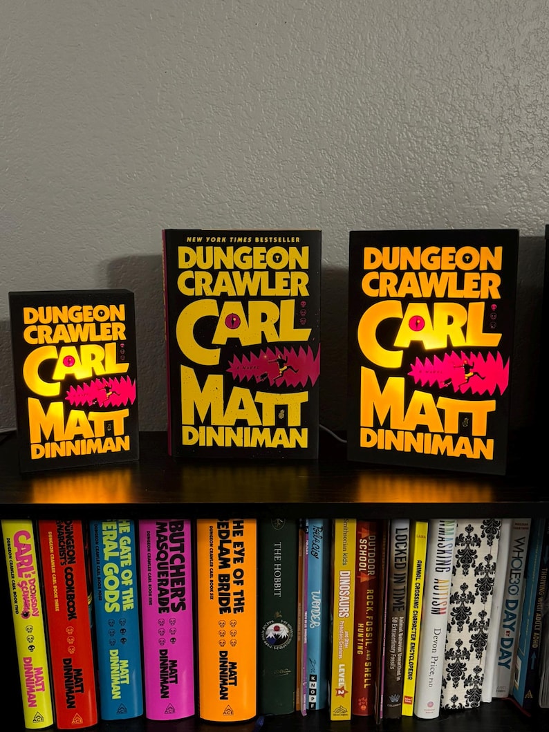 Dungeon Crawler Carl Lightbox | 3D Printed Litrpg Book Cover Lamp ...