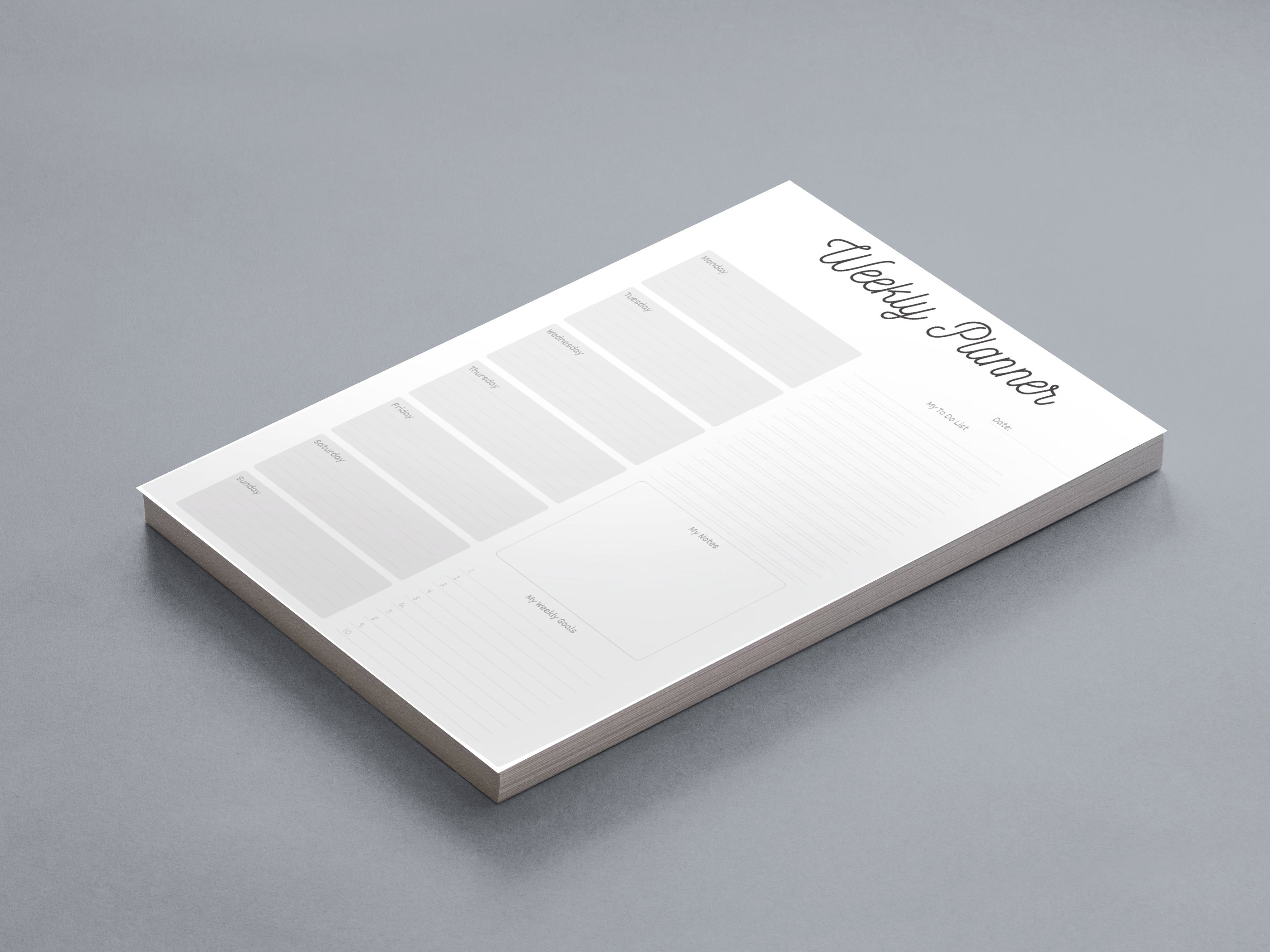 Digital Weekly Planner | Minimalist Weekly Planner Template for ...