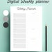 Digital Weekly Planner | Minimalist Weekly Planner Template for ...