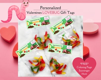 Worm Valentine Printable - Etsy
