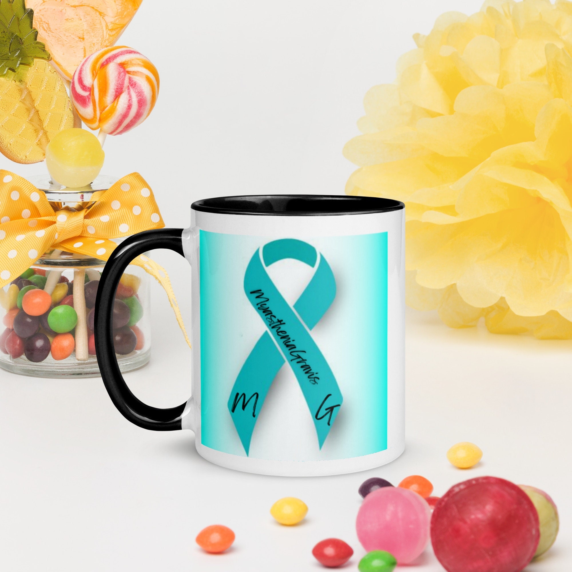 Myasthenia Gravis Ribbon Mug With Color Inside Coffee Mug - Etsy