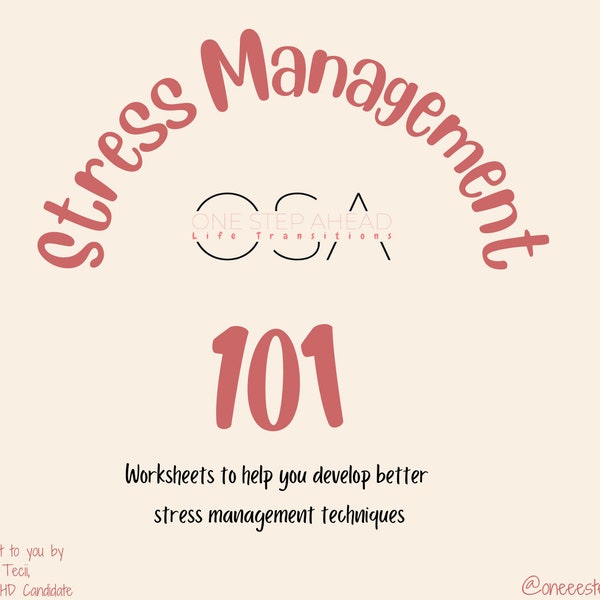 Stress Worksheet - Etsy