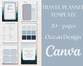 Travel Planner | Canva Template | Travel Guide | Travel Journal ...
