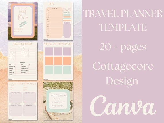 Travel Planner Canva Template Travel Guide Travel - Etsy