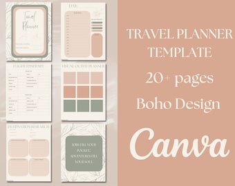 Travel Planner | Canva Template | Travel Guide | Travel Journal ...