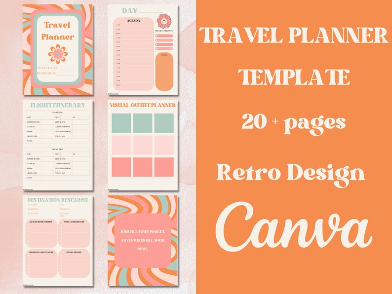 Travel Planner | Canva Template | Travel Guide | Travel Journal ...