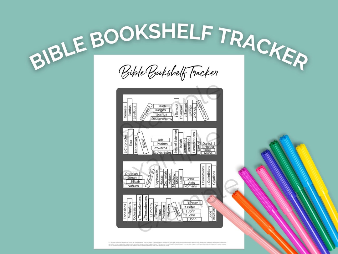 Bible Bookshelf Tracker Printable - Etsy