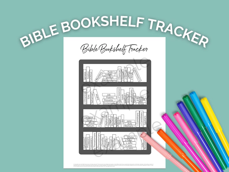 Bible Bookshelf Tracker Printable - Etsy