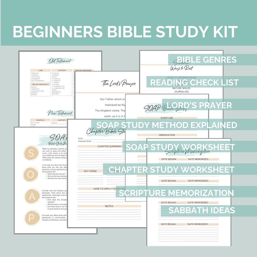 Ultimate Beginners Bible Study Kit - Etsy