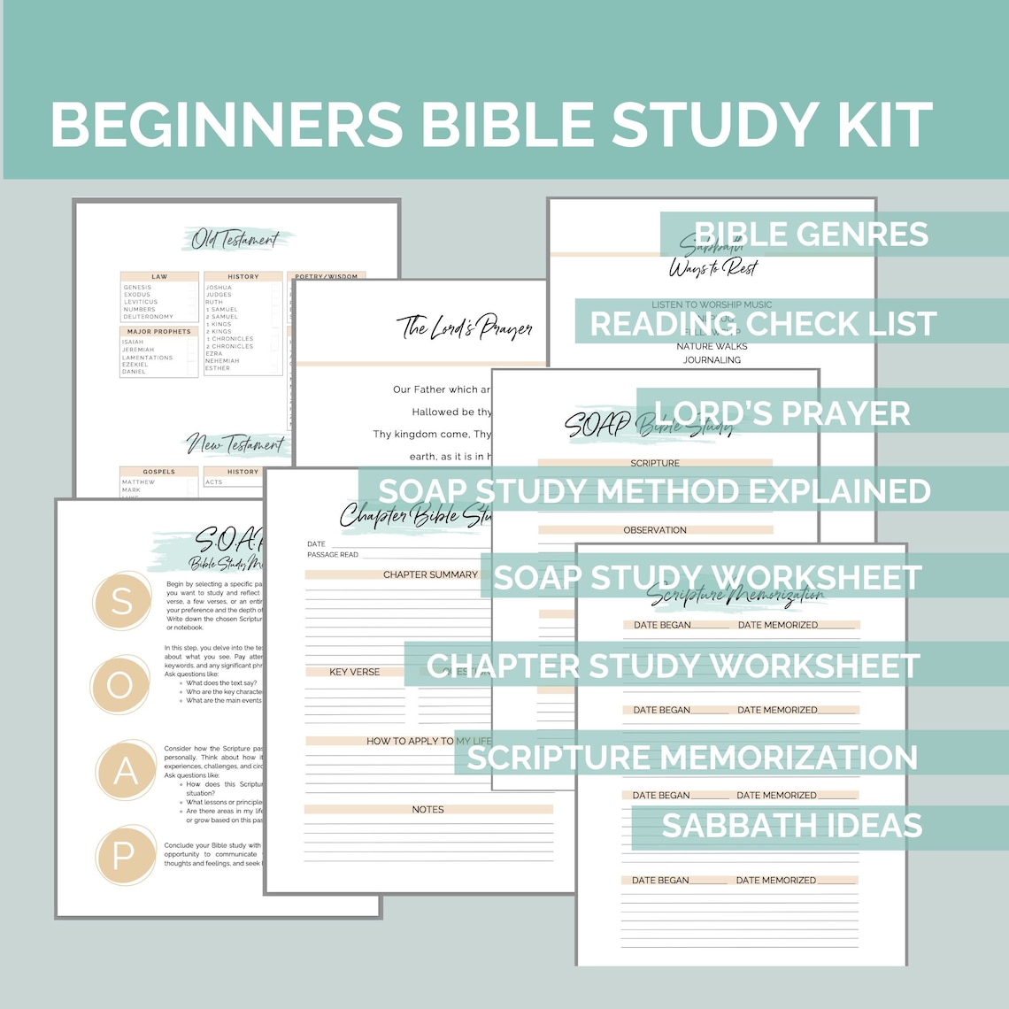 Ultimate Beginners Bible Study Kit - Etsy