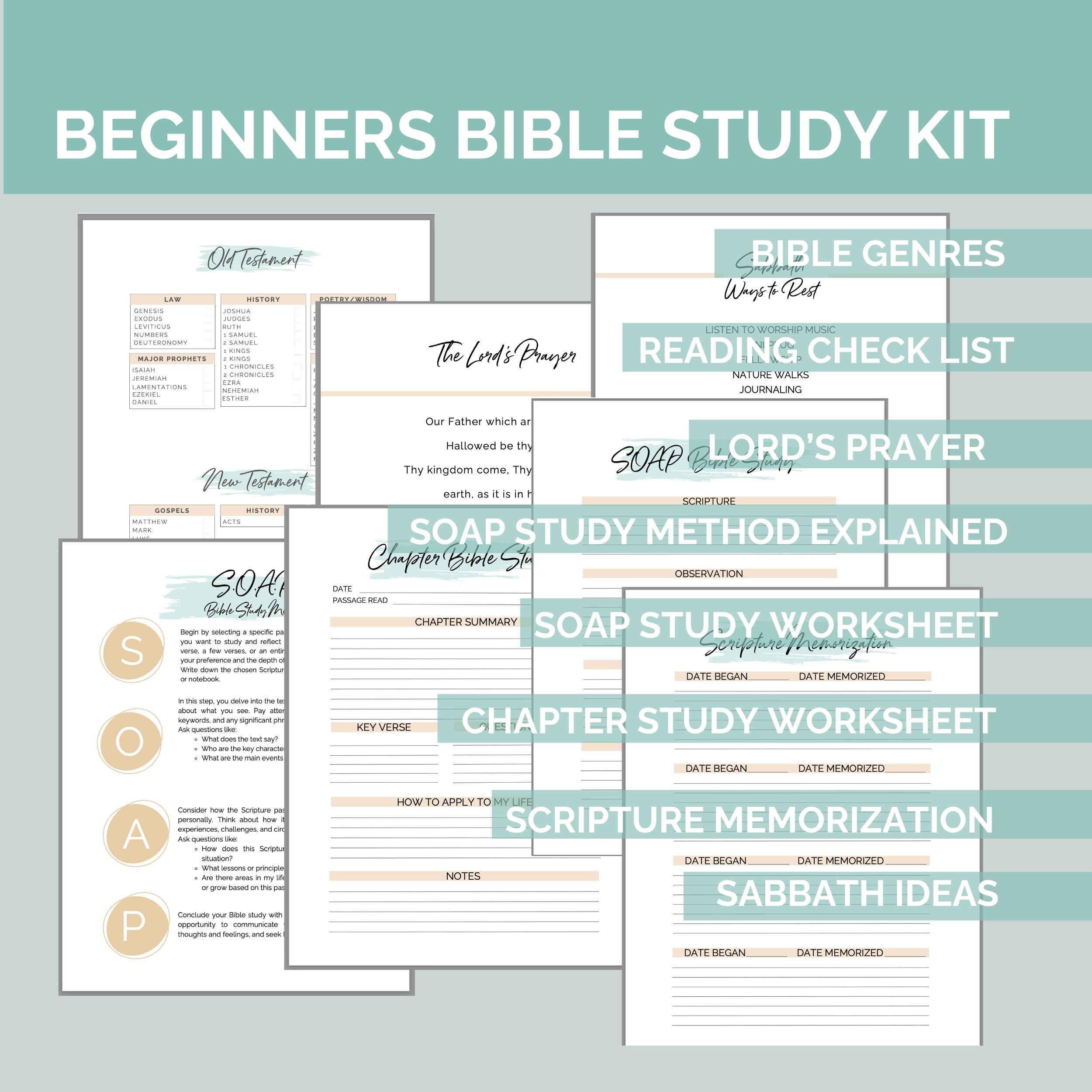 Ultimate Beginners Bible Study Kit - Etsy