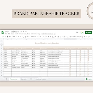 Influencer Brand Partnership Tracker, Brand Outreach Tracker, User ...