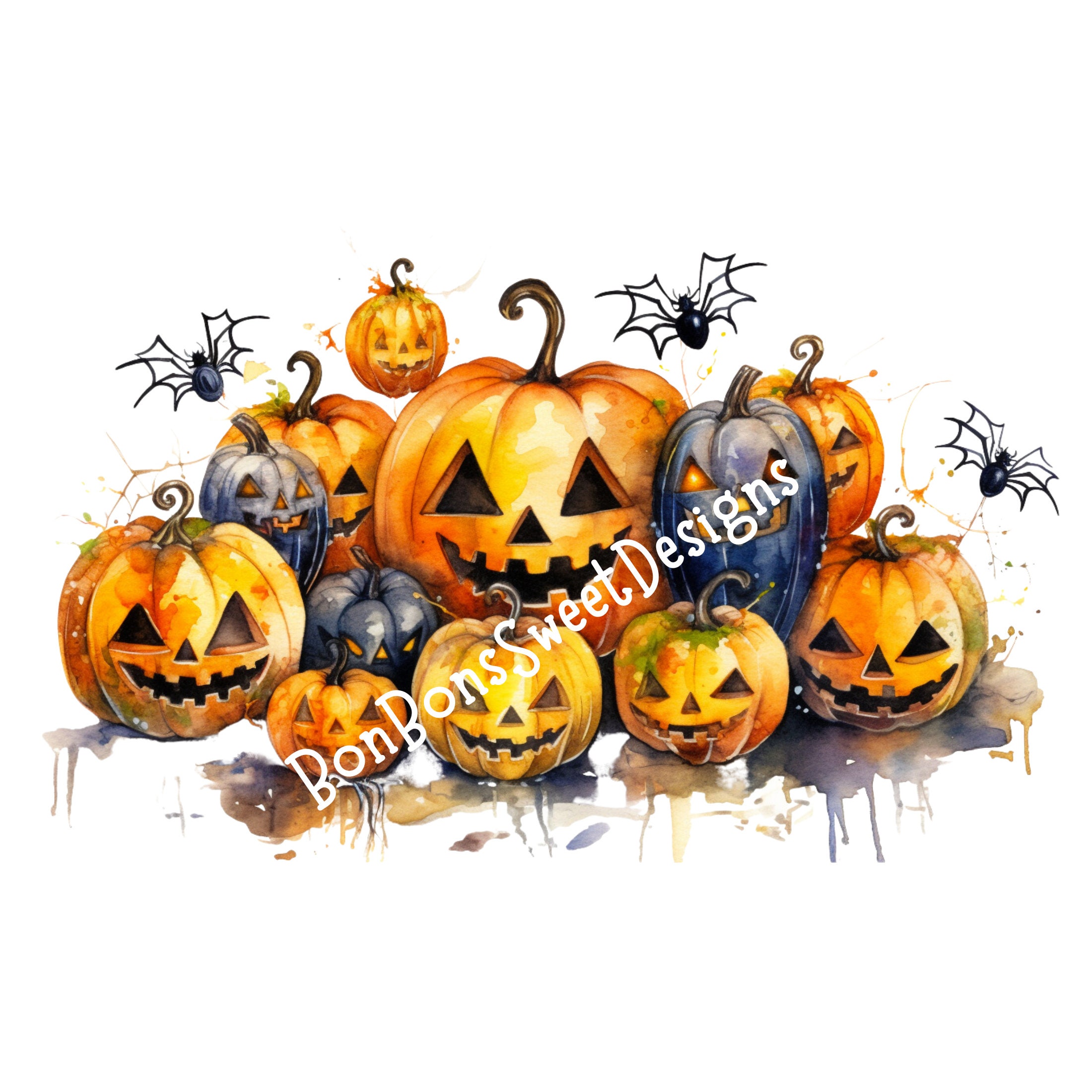 PNG Spooky Halloween Clipart Bundle SVG, SVG Transparent Printable Art ...