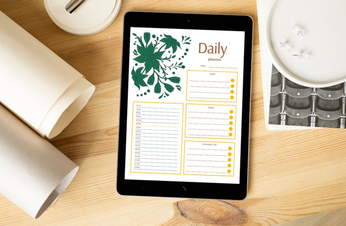 Flower Daily Planner - Etsy