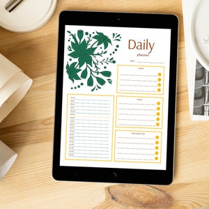 Flower Daily Planner - Etsy