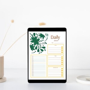 Flower Daily Planner - Etsy