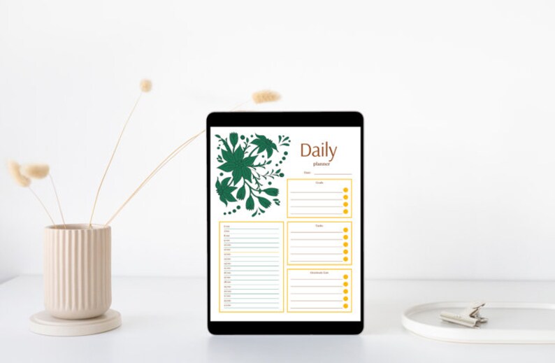 Flower Daily Planner - Etsy