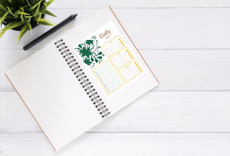 Flower Daily Planner - Etsy