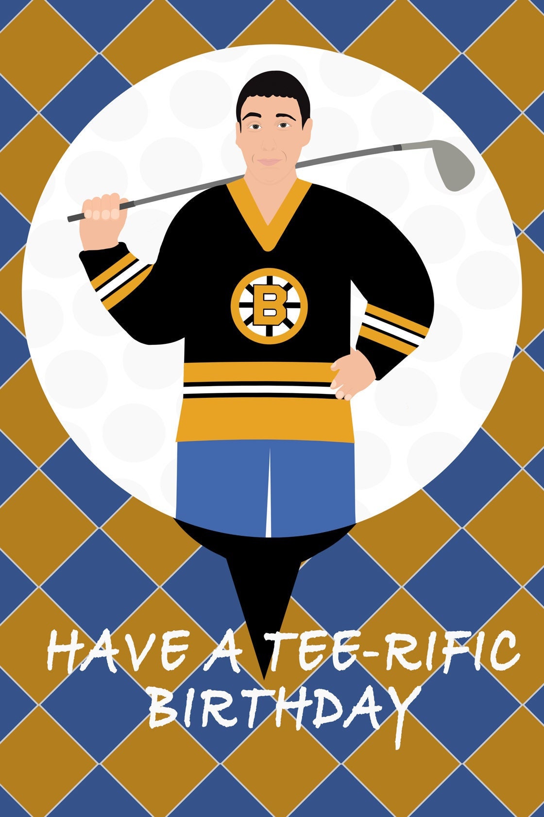 Funny Golf Sport Card for Him - Custom Happy Gilmore Theme Birthday - Etsy