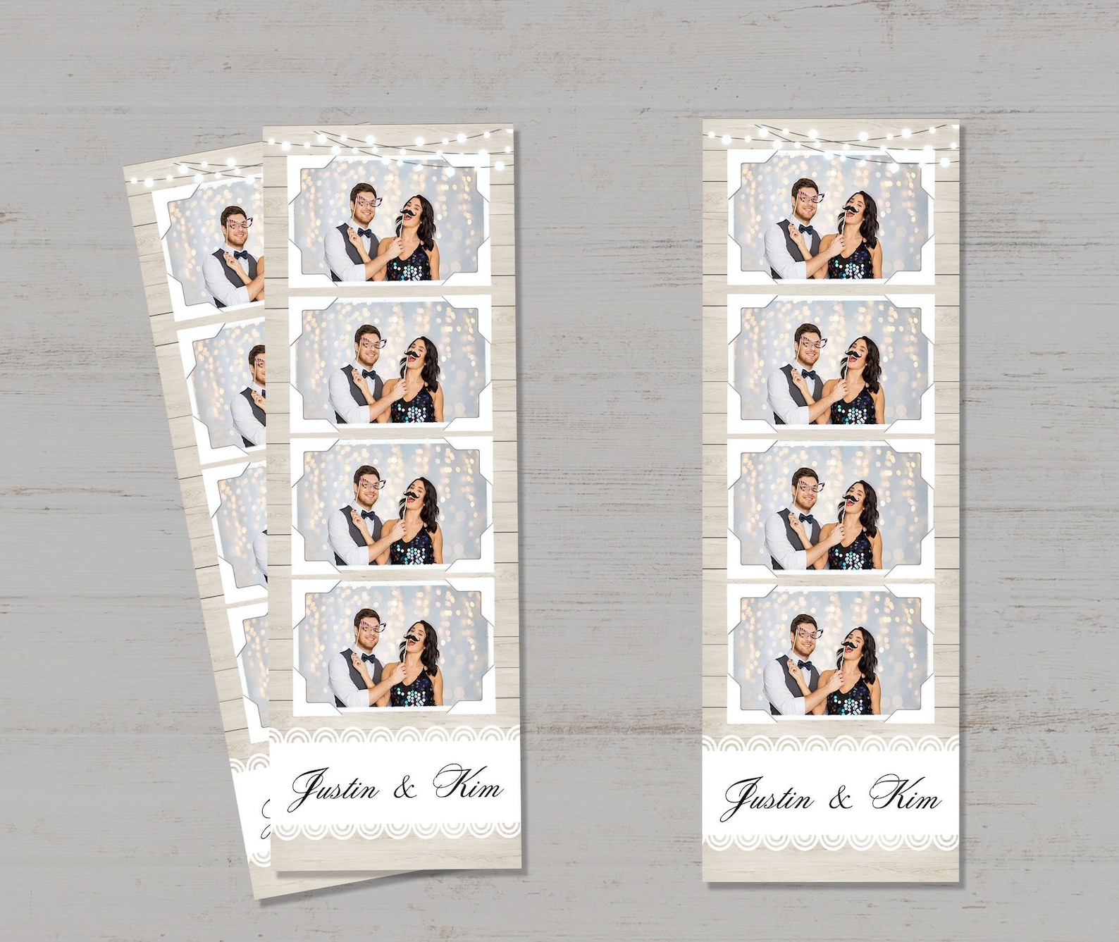 White Woods Rustic Photo Booth Template Strip 2x6 editable - Etsy