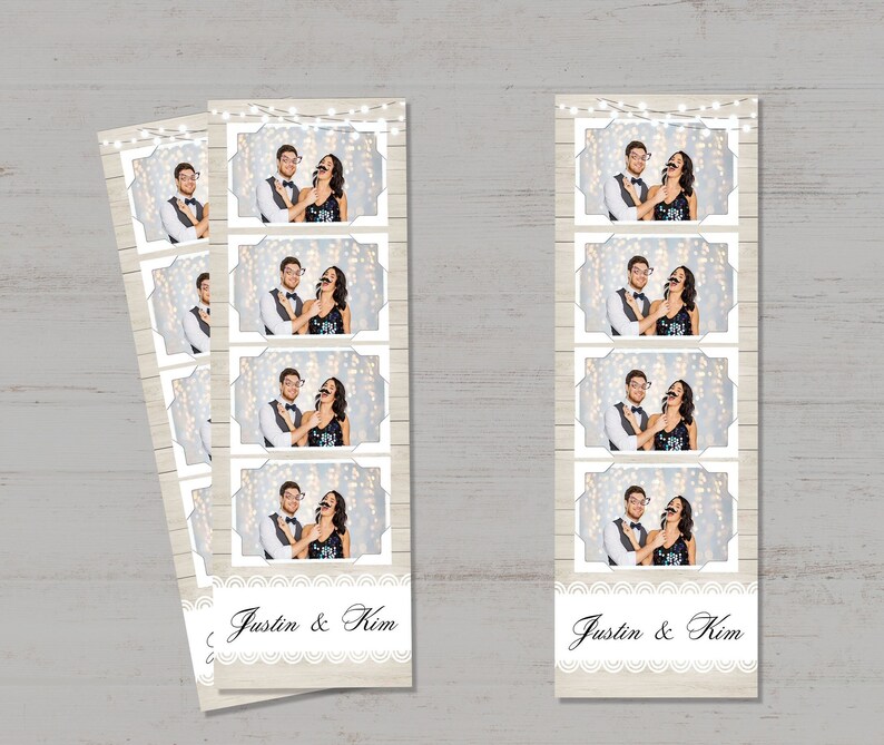 White Woods Rustic Photo Booth Template Strip 2x6 editable - Etsy
