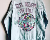 CUSTOM Bejeweled Jean Jacketbridal Apparel Painted Custom - Etsy