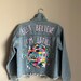 CUSTOM Bejeweled Jean Jacket,bridal Apparel, Painted Custom Jacket ...