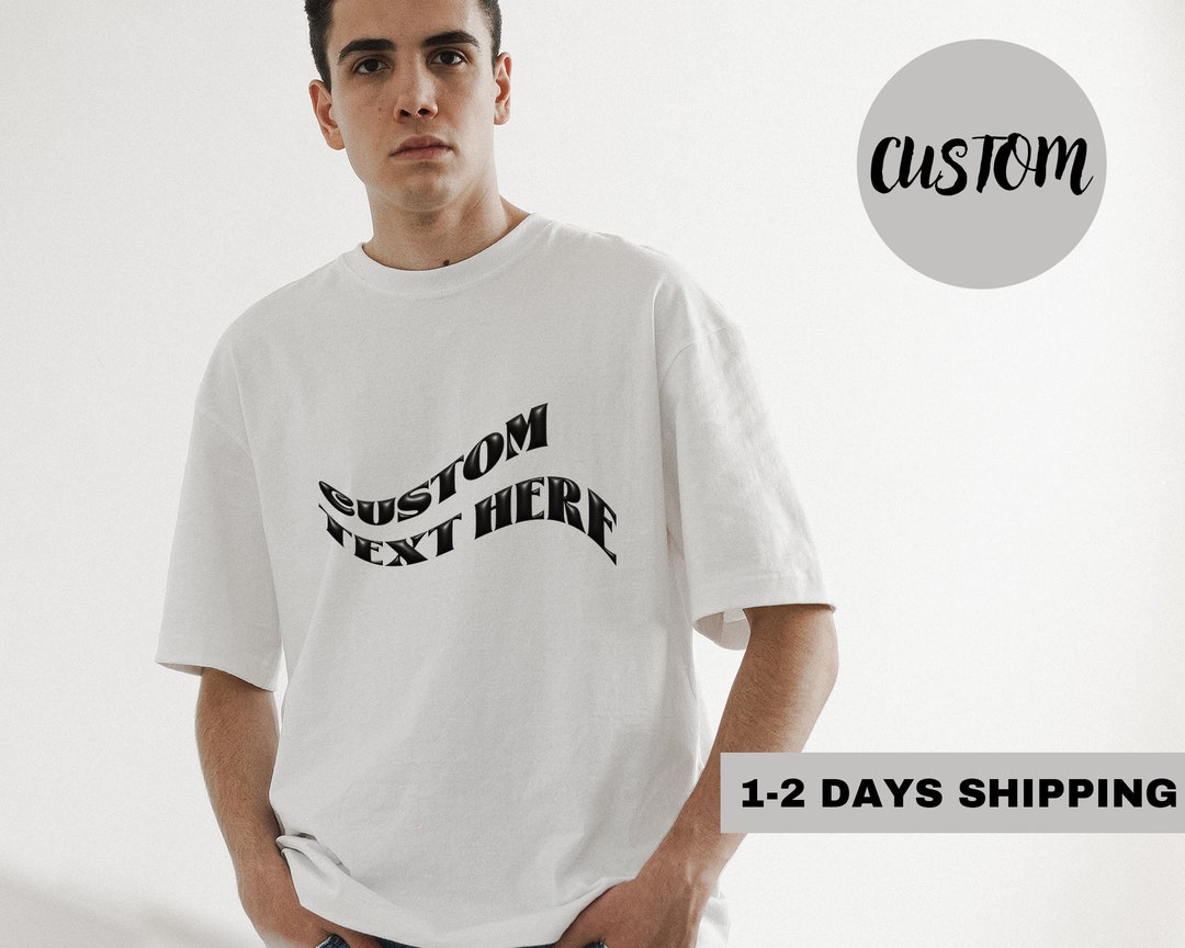 Custom Wave Puffer Text, Tshirt, Puffer, Wave Text, 3D, Custom, Unisex ...