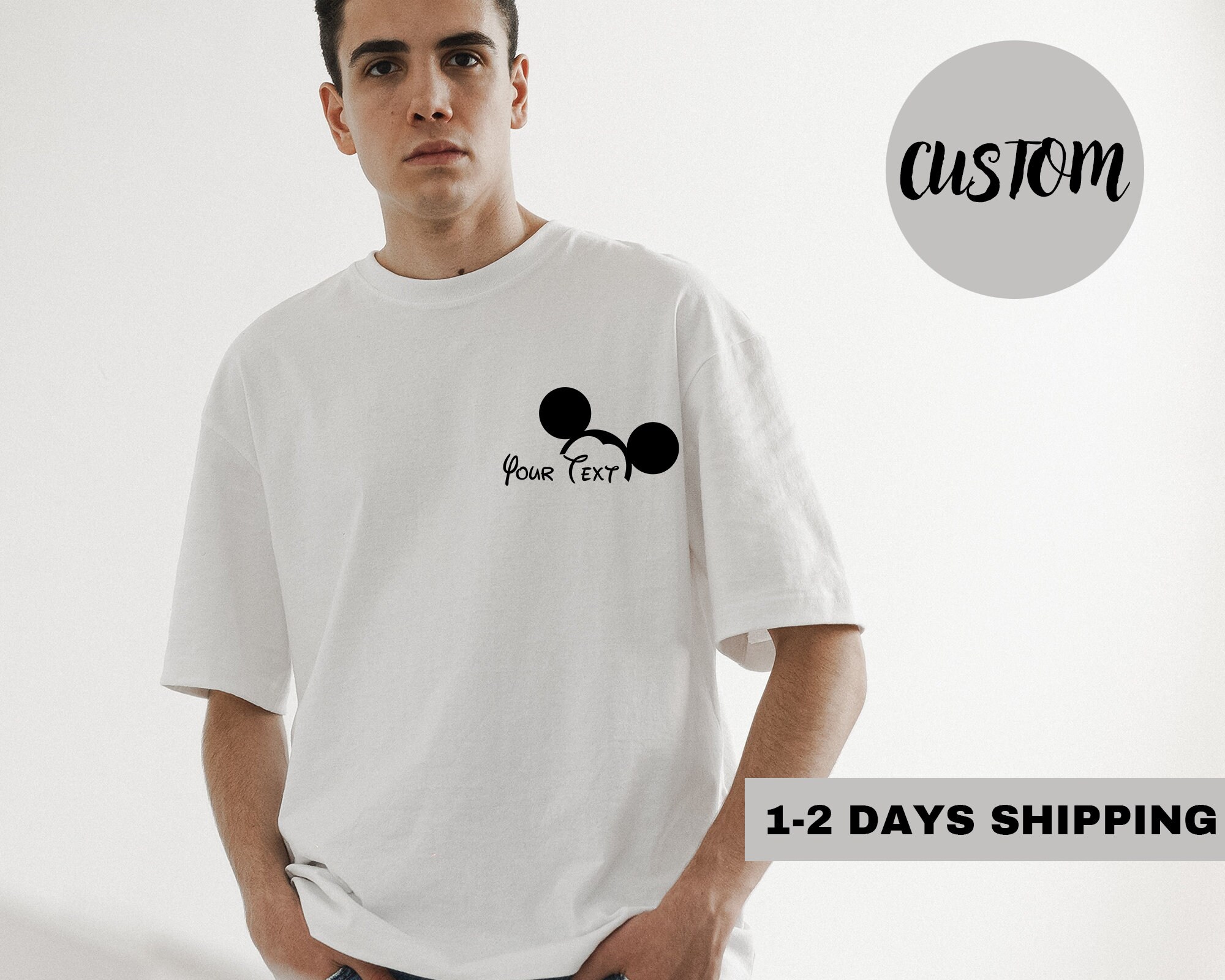 Custom Disney Shirt, Disney Shirt for Men, Disney Ear Shirt, Men's ...