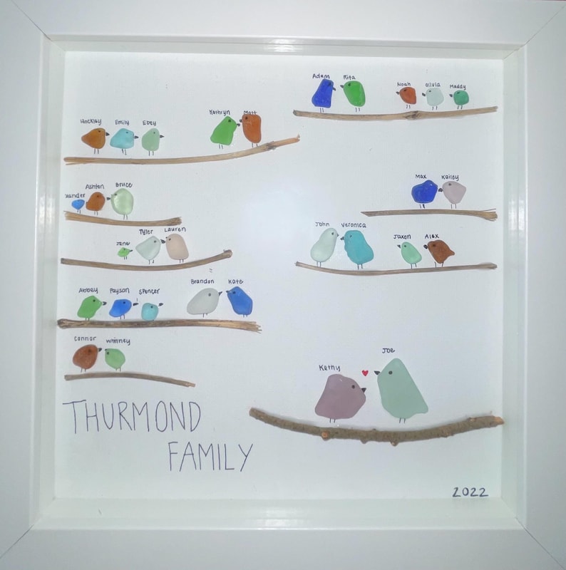 Sea Glass Family Tree - Etsy