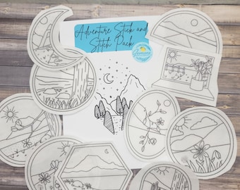 Nature, Camping, Outdoor Themed Stick and Stitch Pack - Etsy