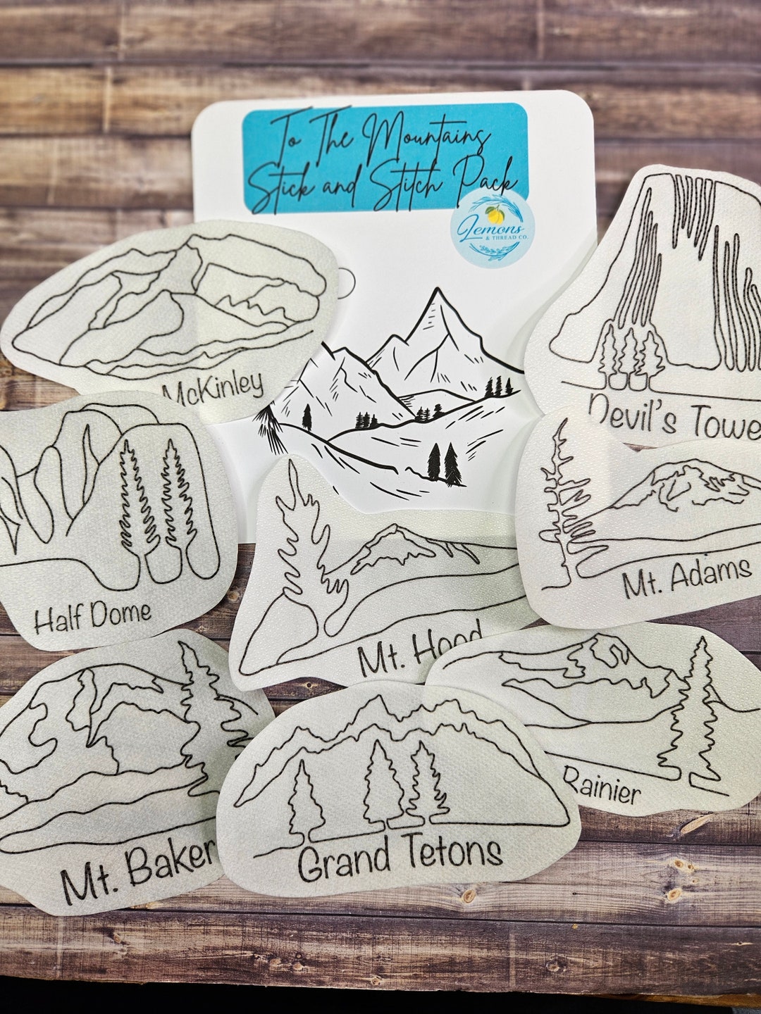 To the Mountains Stick and Stitch Pack|outdoor Stick and Stitch ...