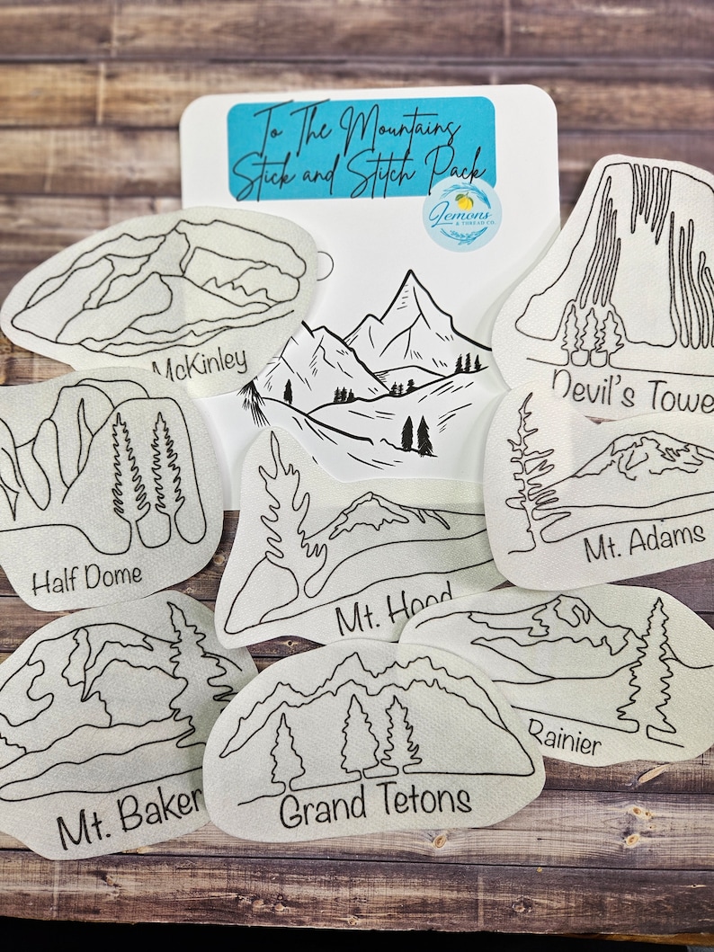 Mountain Embroidery Stick and Stitch Patterns: North America Pack - Etsy