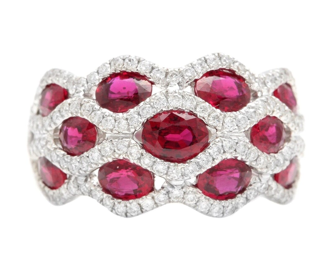 3.26 Carats Impressive Natural African Red Ruby and Diamond - Etsy