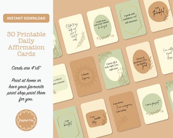 Affirmation Cards, 30 Positive Affirmation Cards, Daily Affirmations ...
