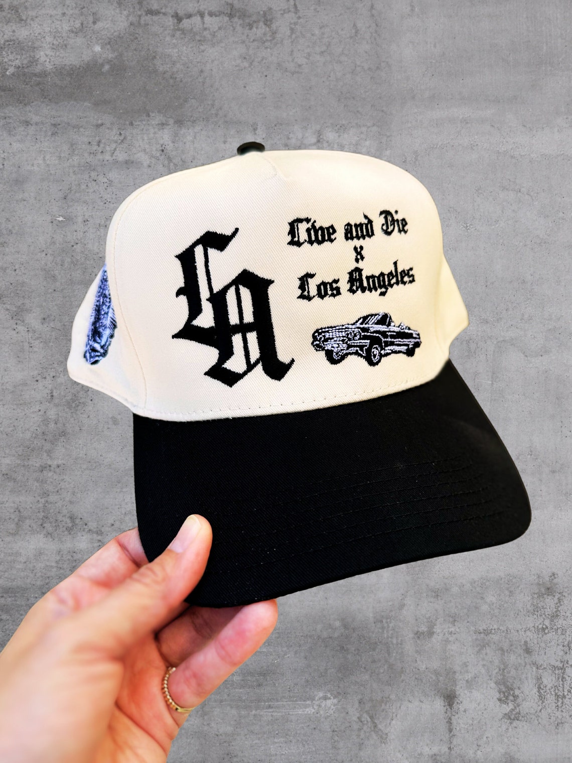 Los Angeles Hat With Lowrider and Virgin Mary Live and Die in - Etsy